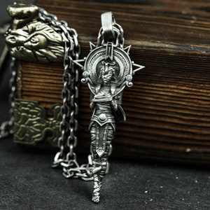 Egyptian Mummy 925 Sterling Silver Pendant Necklace, Mummy Sun Goddess ...