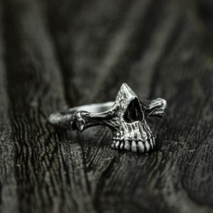 925 Sterling Silver Skull Ring,jawbone Skull Ring,skull Small Ring,gift for Him - Handmade - Etsy