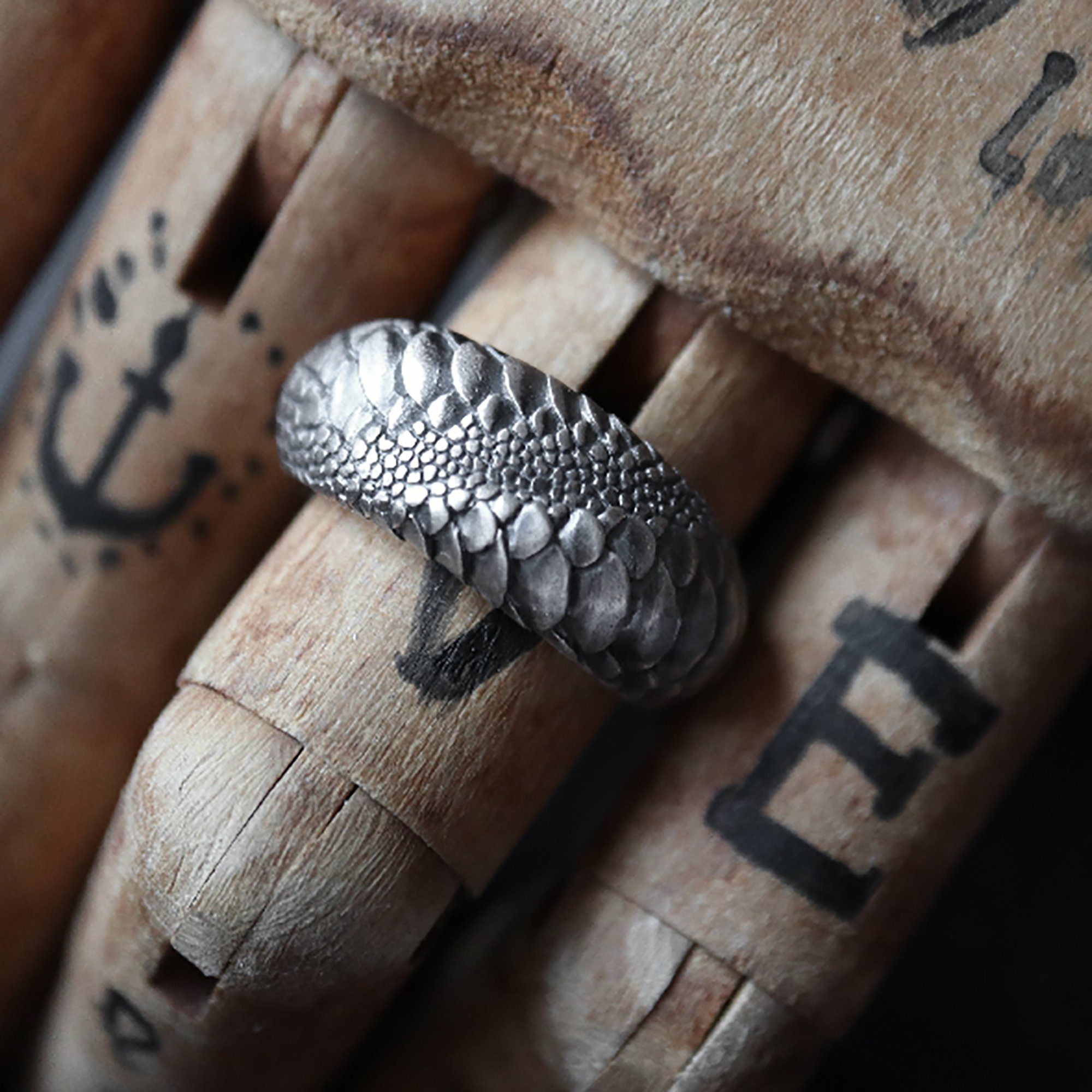 925 Sterling Silver Snake Scale Ringsnake Ringsilver Snake | Etsy