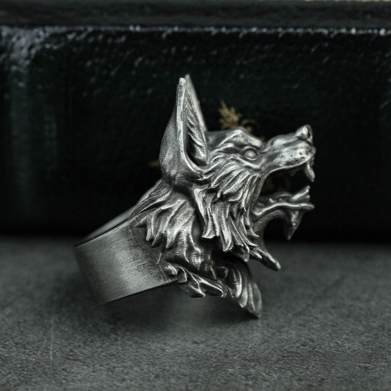 Handmade Sterling Silver Werewolf Ring: Animal Totem Jewelry - Etsy