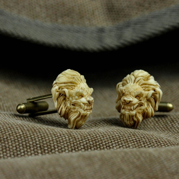 Gold Lion Cufflinks - Etsy