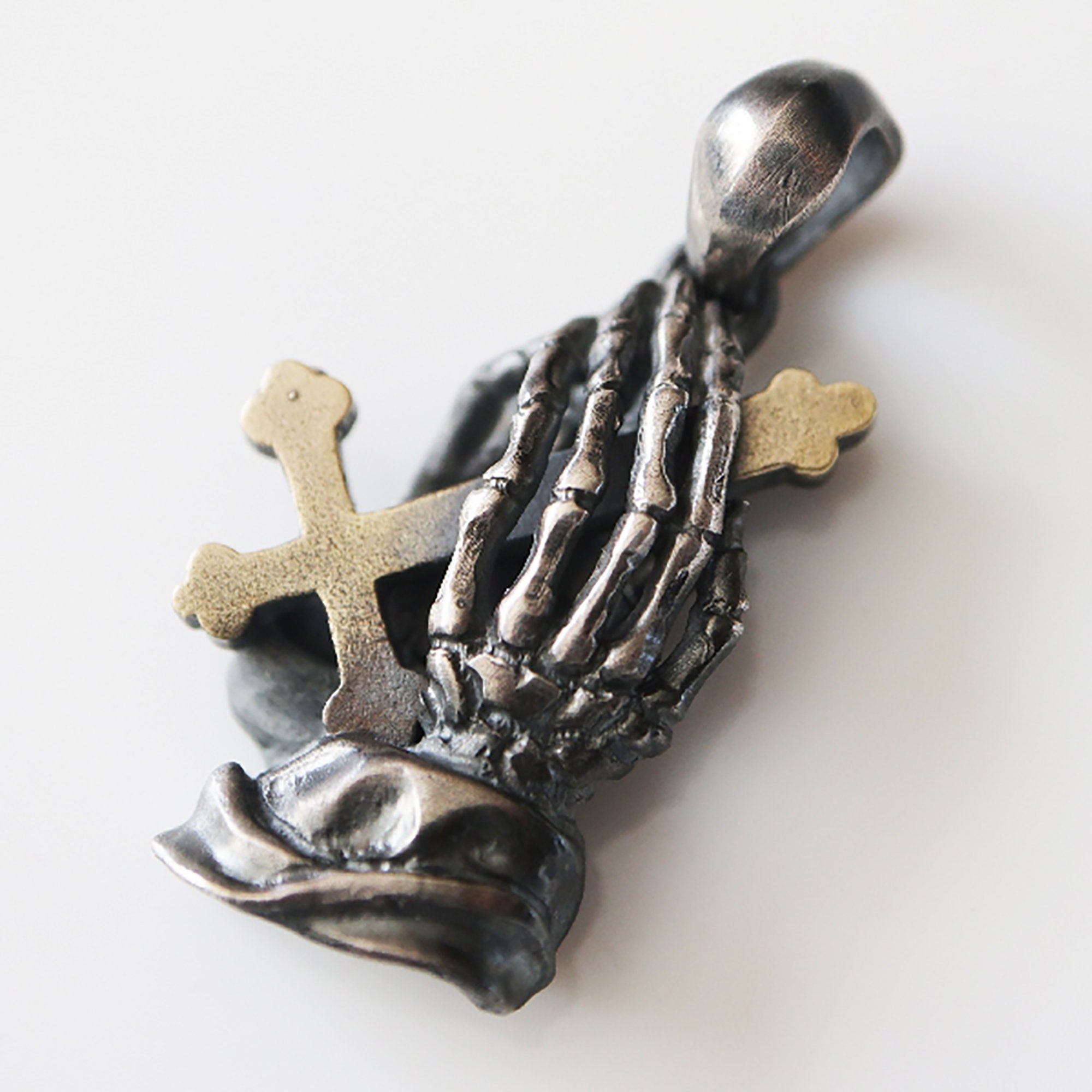 Skeleton Hand Sterling Silver Necklace Skeleton Hand | Etsy