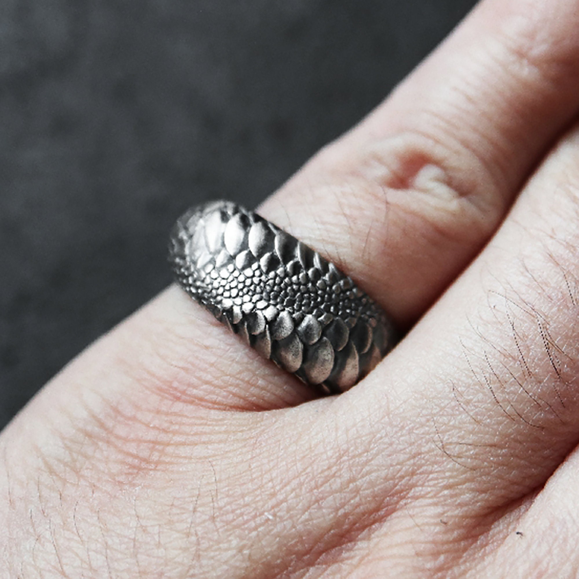 925 Sterling Silver Snake Scale Ringsnake Ringsilver Snake | Etsy