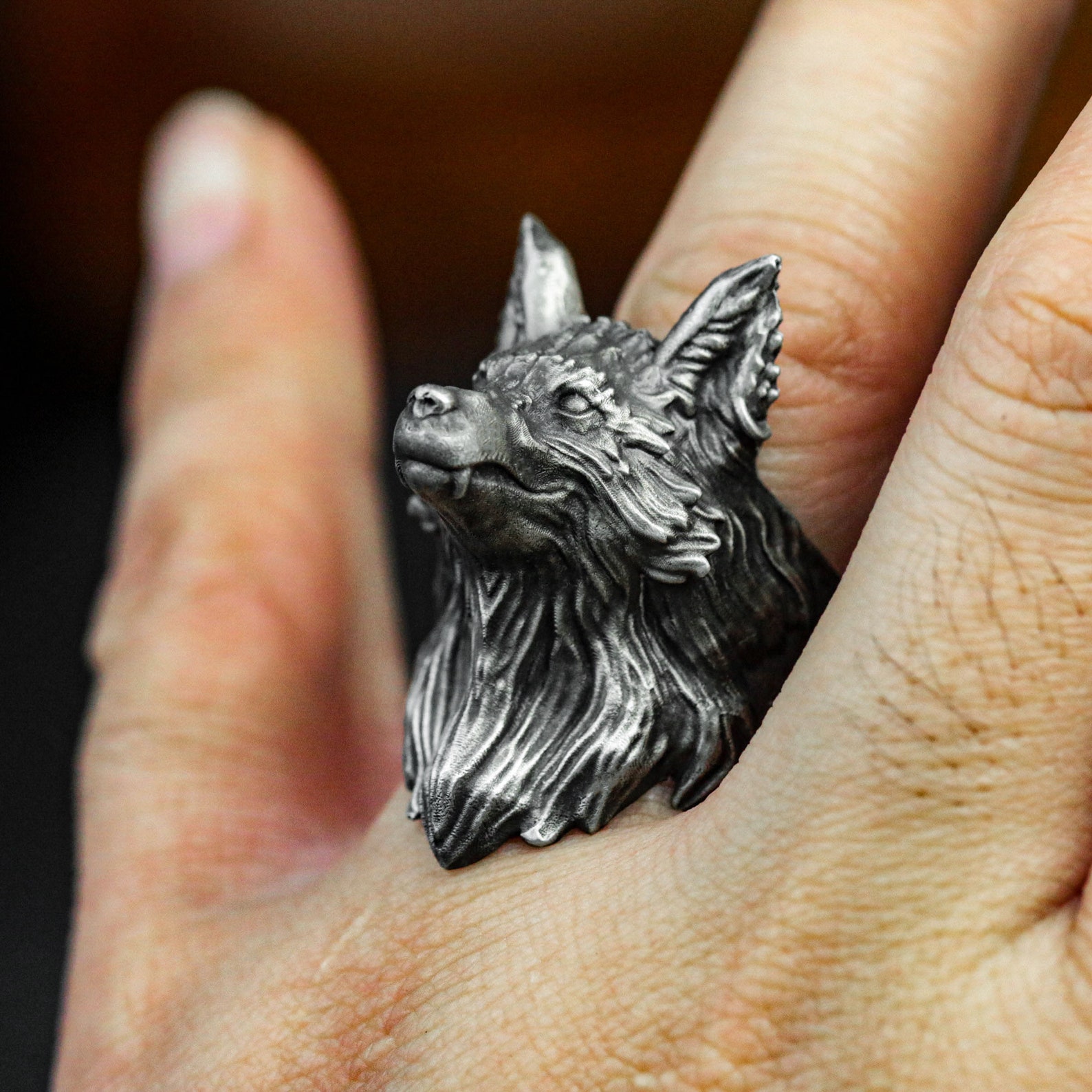 925 Sterling Silver Fox Ring Silver Fox Jewelry Animal Ring Wild Animal ...