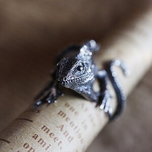 Bearded Dragon 925 Sterling Silver Ring Bearded Dragon Silver - Etsy