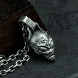 Alien Pendant Alien Necklace Gothic Emo Pendant Gothic - Etsy
