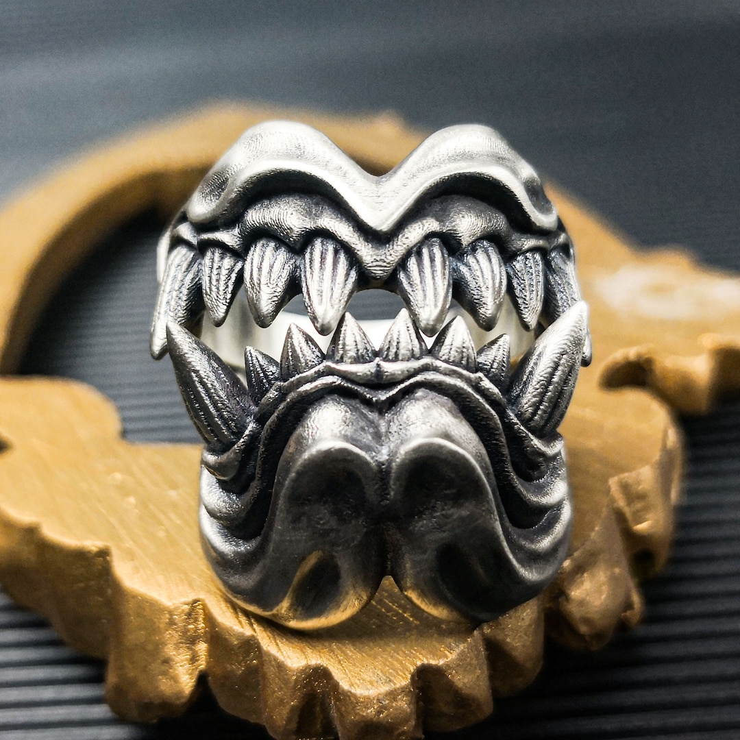 Silver Tooth Ring|vampire Silver Ring|vampire Tooth|gothic Ring|tooth ...