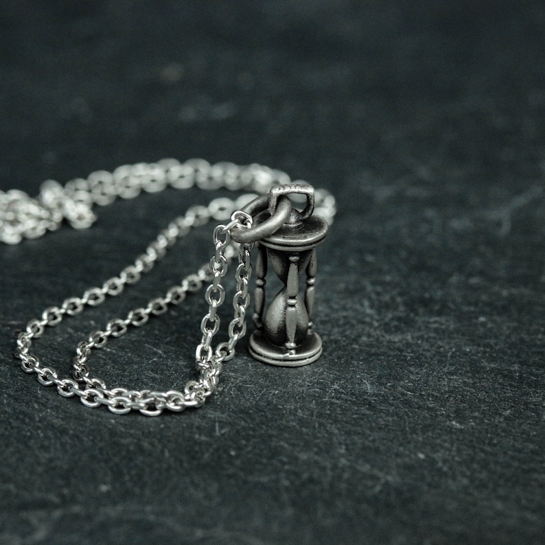 925 Silver Hourglass Pendant Hourglass Necklace Hourglass - Etsy