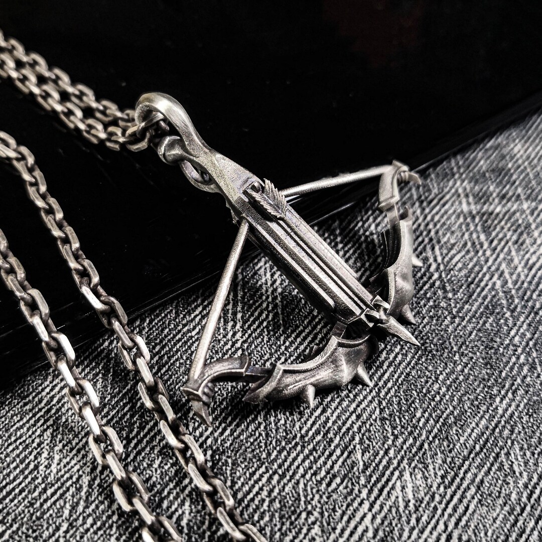 Crusades Crossbow Pendant, Bow Necklace, Knights Templar Jewelry ...