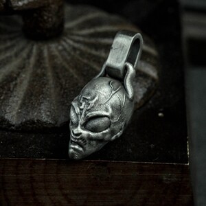 Alien Pendant Alien Necklace Gothic Emo Pendant Gothic - Etsy