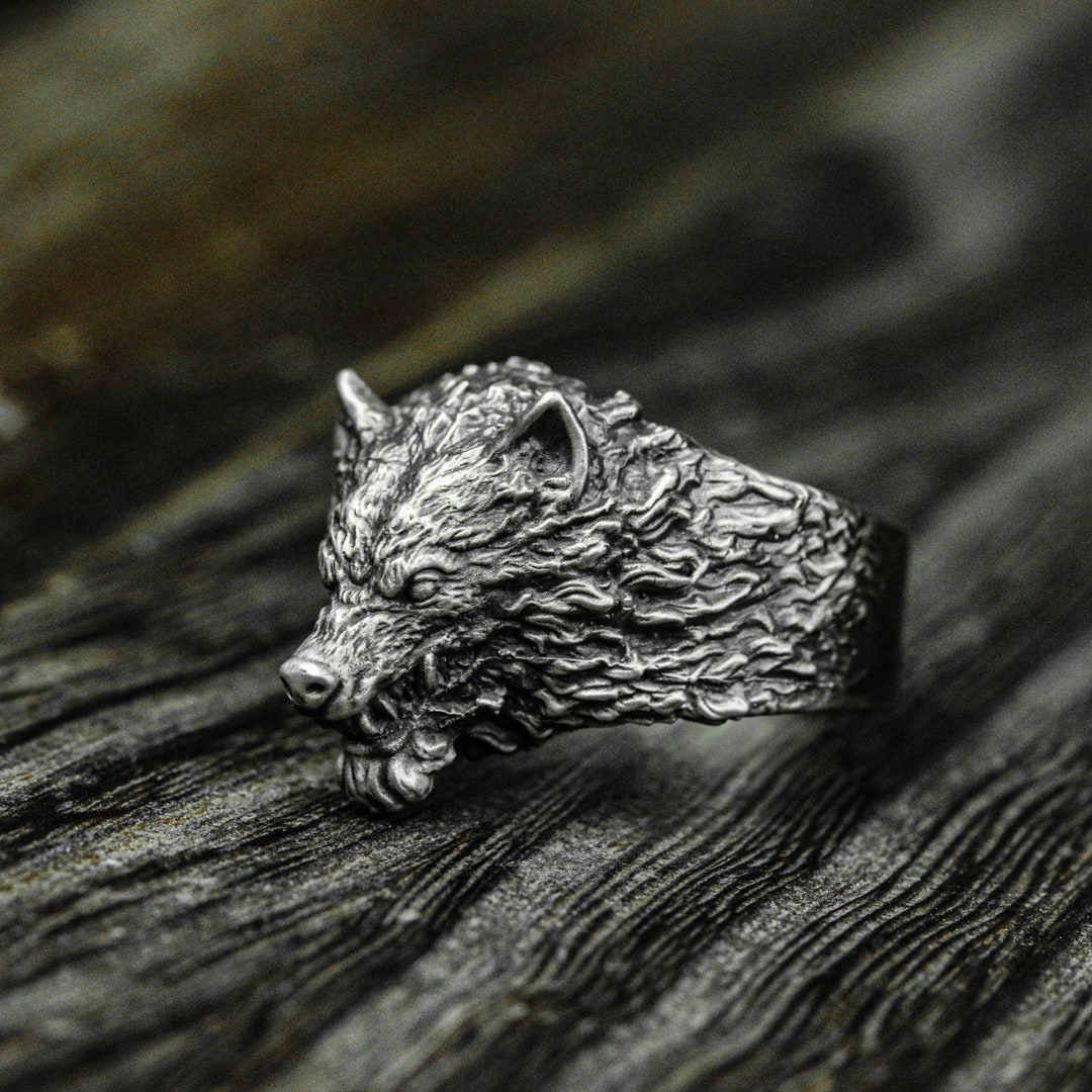 Handmade 925 Sterling Silver Werewolf Ring: Animal Totem Jewelry - Etsy