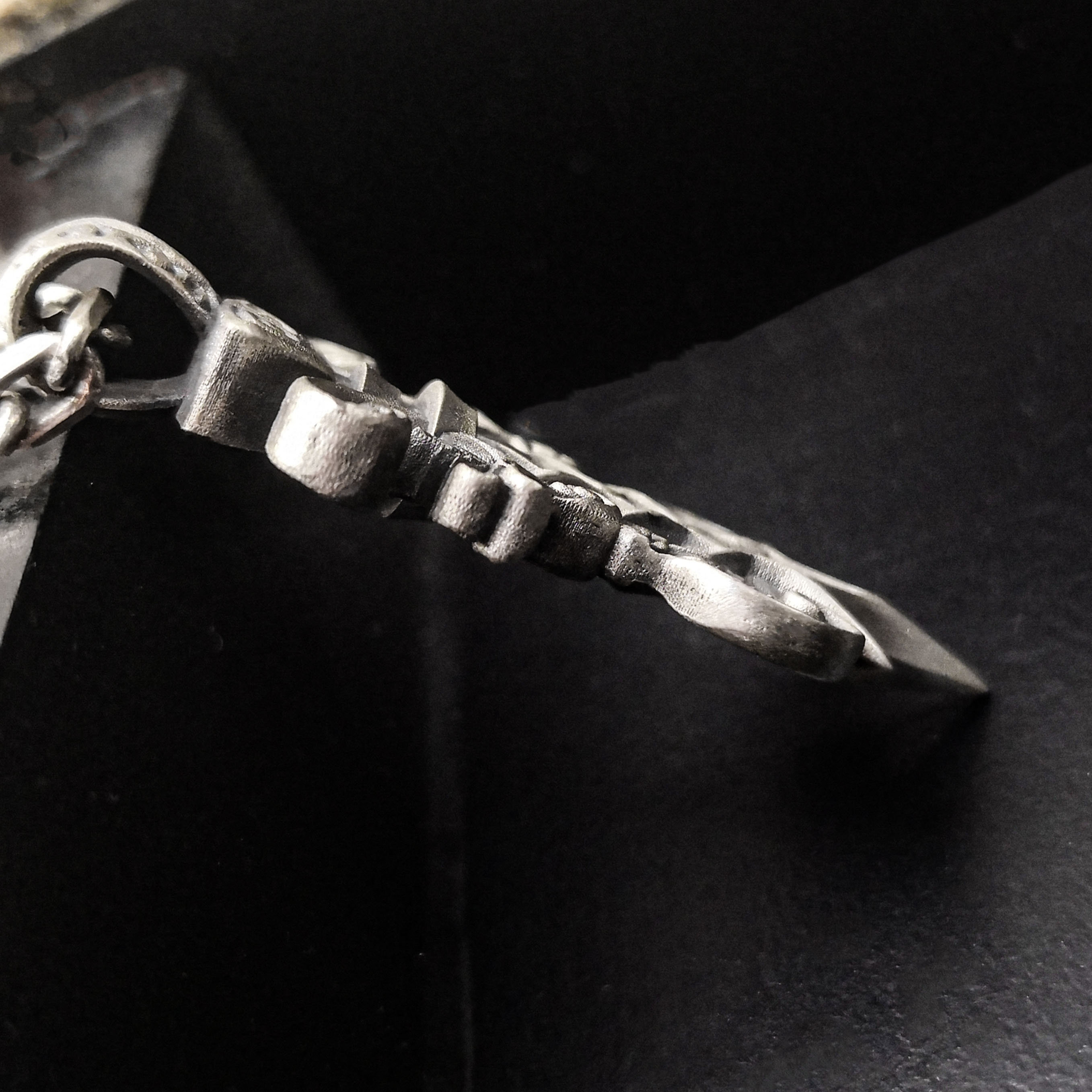 Baroque Halberd Pendant: Gothic Floral Silver Necklace - Etsy