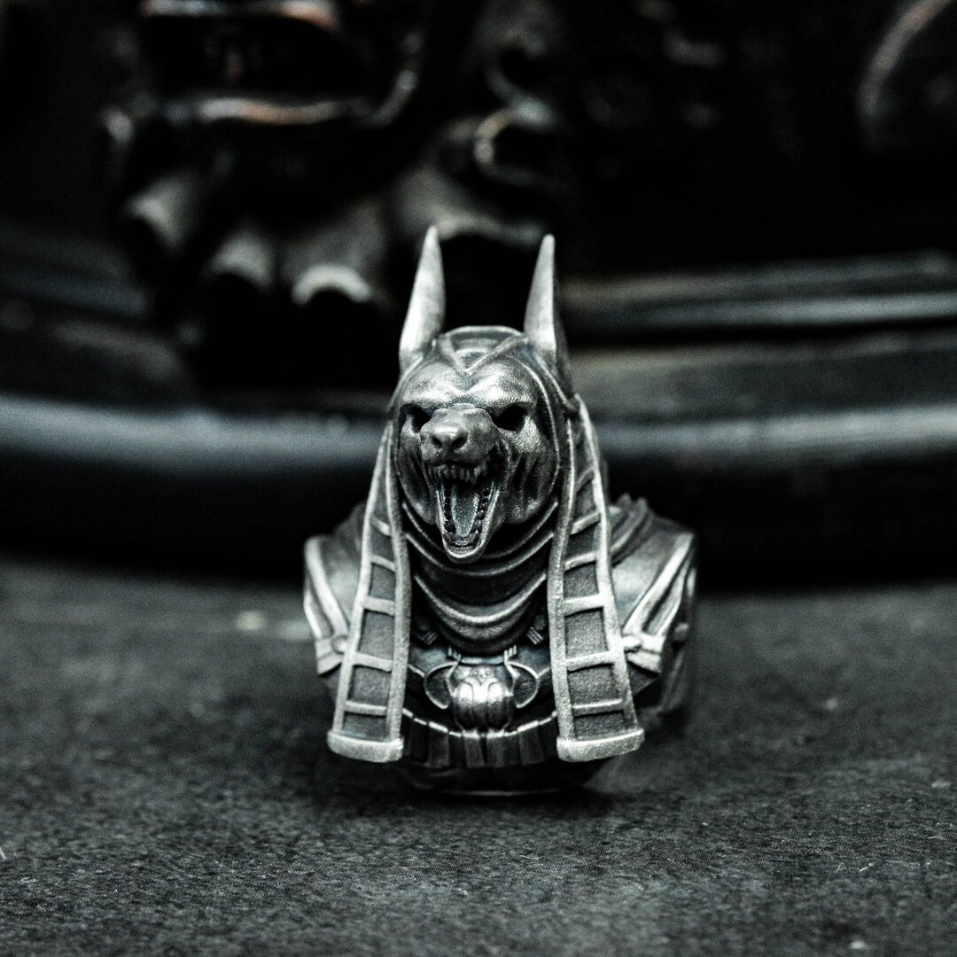 925 Sterling Silver Anubis Ring, Death Ring, Anubis Ring, Egyptian ...