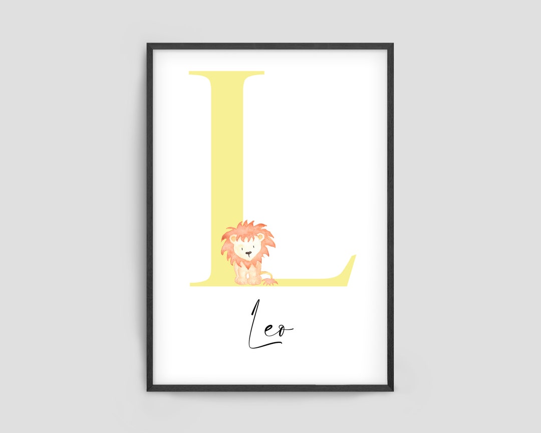 Personalized Name Poster for Children's Room | Gift for Baptism and ...