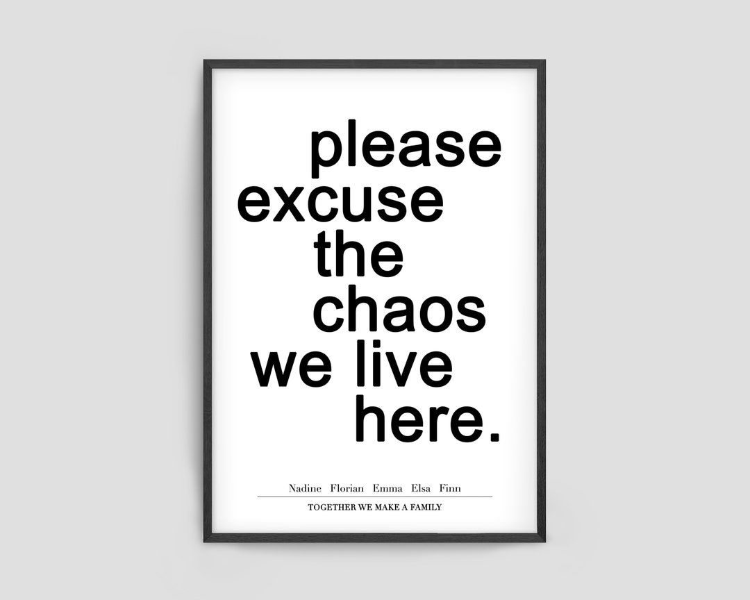 Personalized Family Poster Names Posters Indentation Family Living Room ...