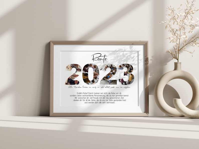 Personalized Photo Gift Retirement Photo Collage Farewell Colleague ...