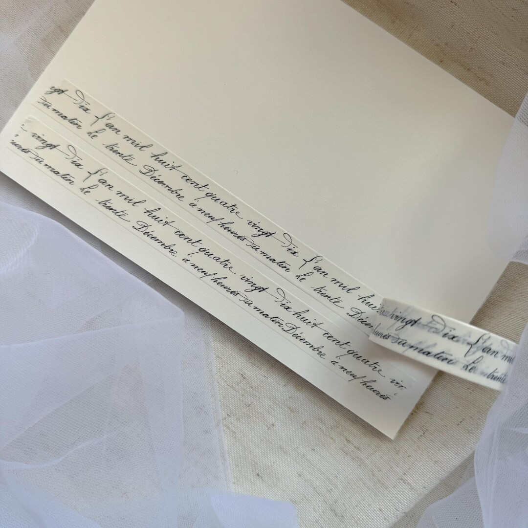 Black and White Vintage Handwriting Washi Tape, Masking Tape ...