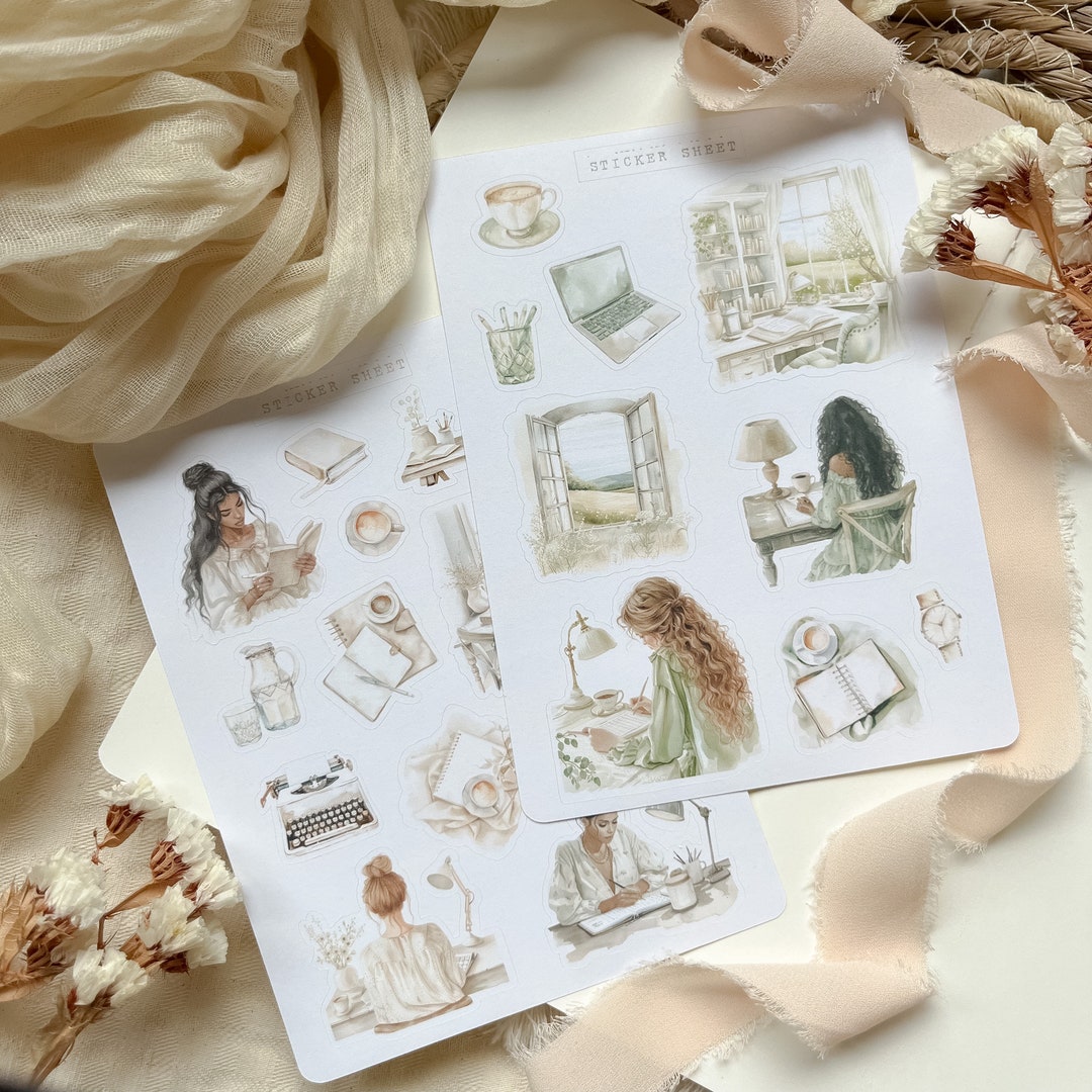 Planner Girl Sticker Sheet, Journaling Sticker, Bullet Journal Supplies ...