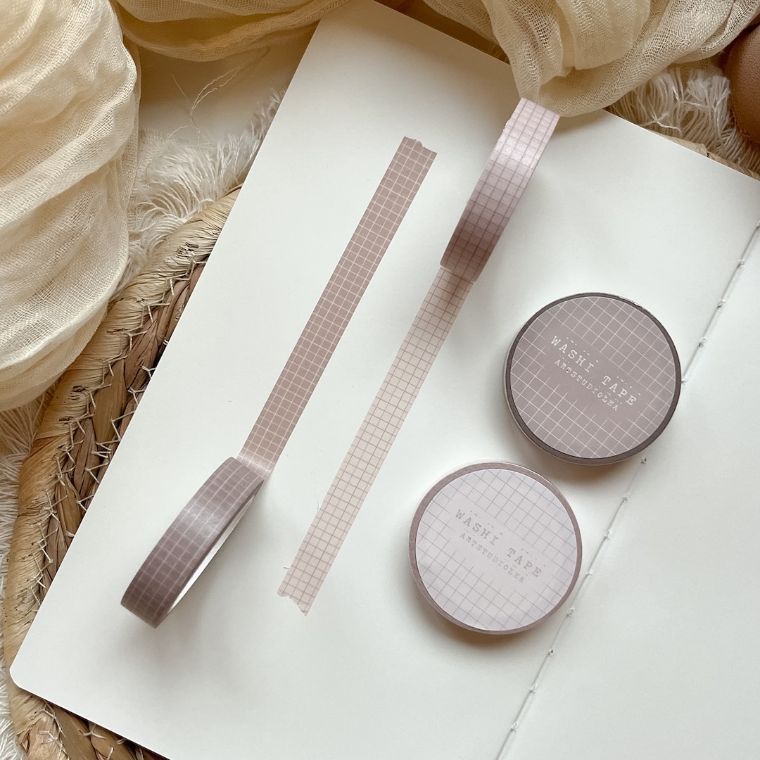 Neutral Mini Grid Washi Tape | Masking Tape, Washi Tape, Grid Washi ...