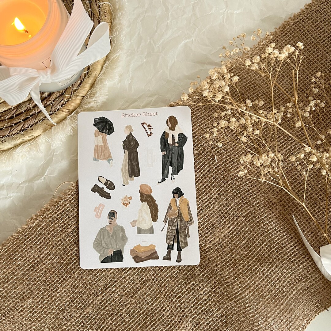 Cozy Outfits Sticker Sheet - Etsy