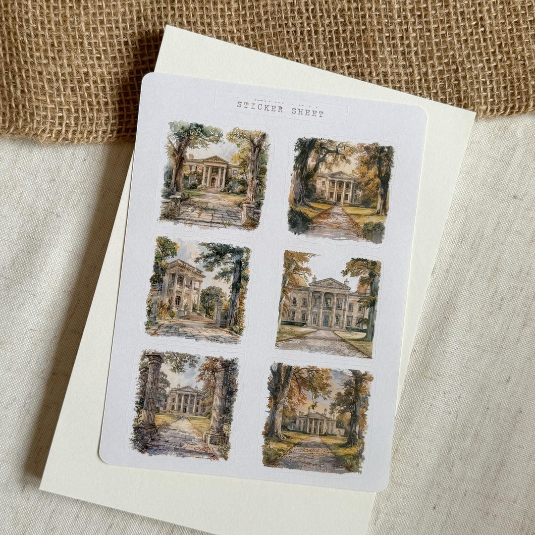 Autumn Academic Buildings Sticker Sheet for Journaling, Autumn ...