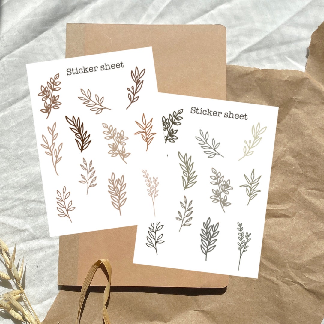 Branches Doodles Mini Sticker Sheet Bullet Journal Planner - Etsy