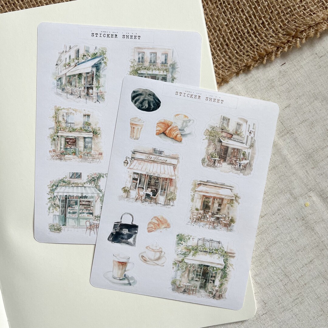 A Day in Paris Sticker Sheet, Journaling Sticker, Planner Sticker ...