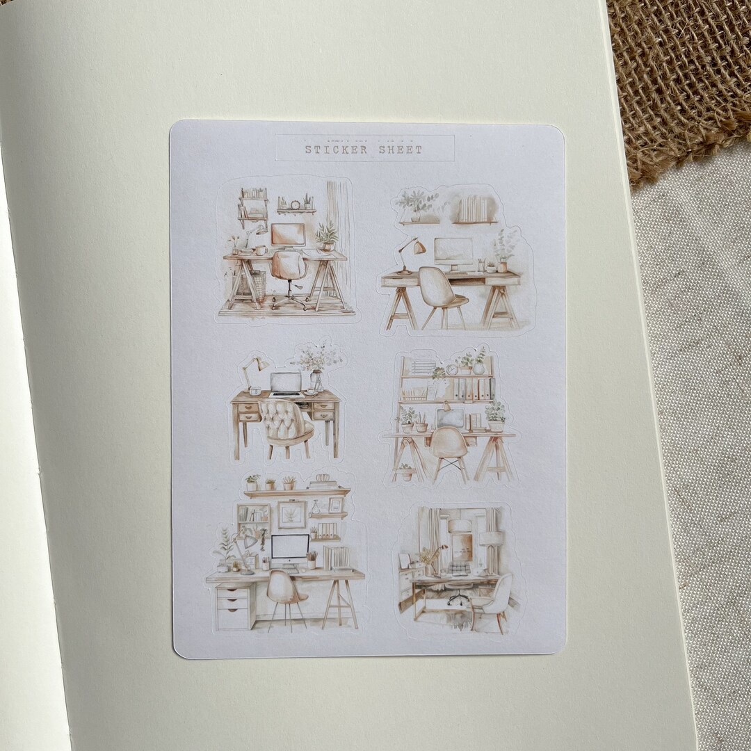 Desk Sticker Sheet, Journaling Sticker, Planner Sticker, Girl Sticker ...