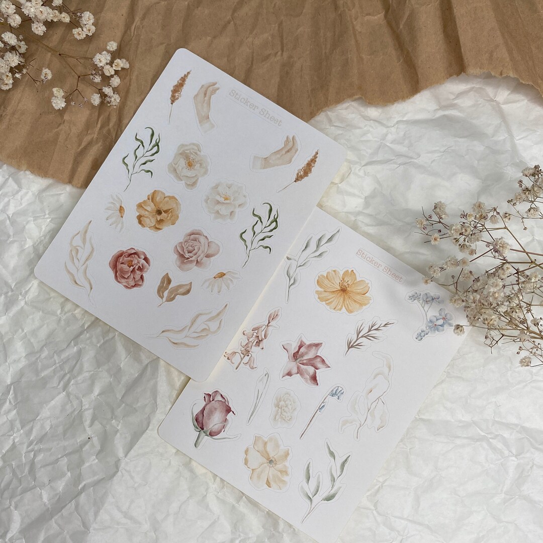 Spring Flowers Sticker Sheet for Journaling or Penpaling - Etsy