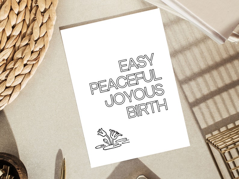 Birth Affirmation Coloring Book Pages Set of 50 Printable - Etsy