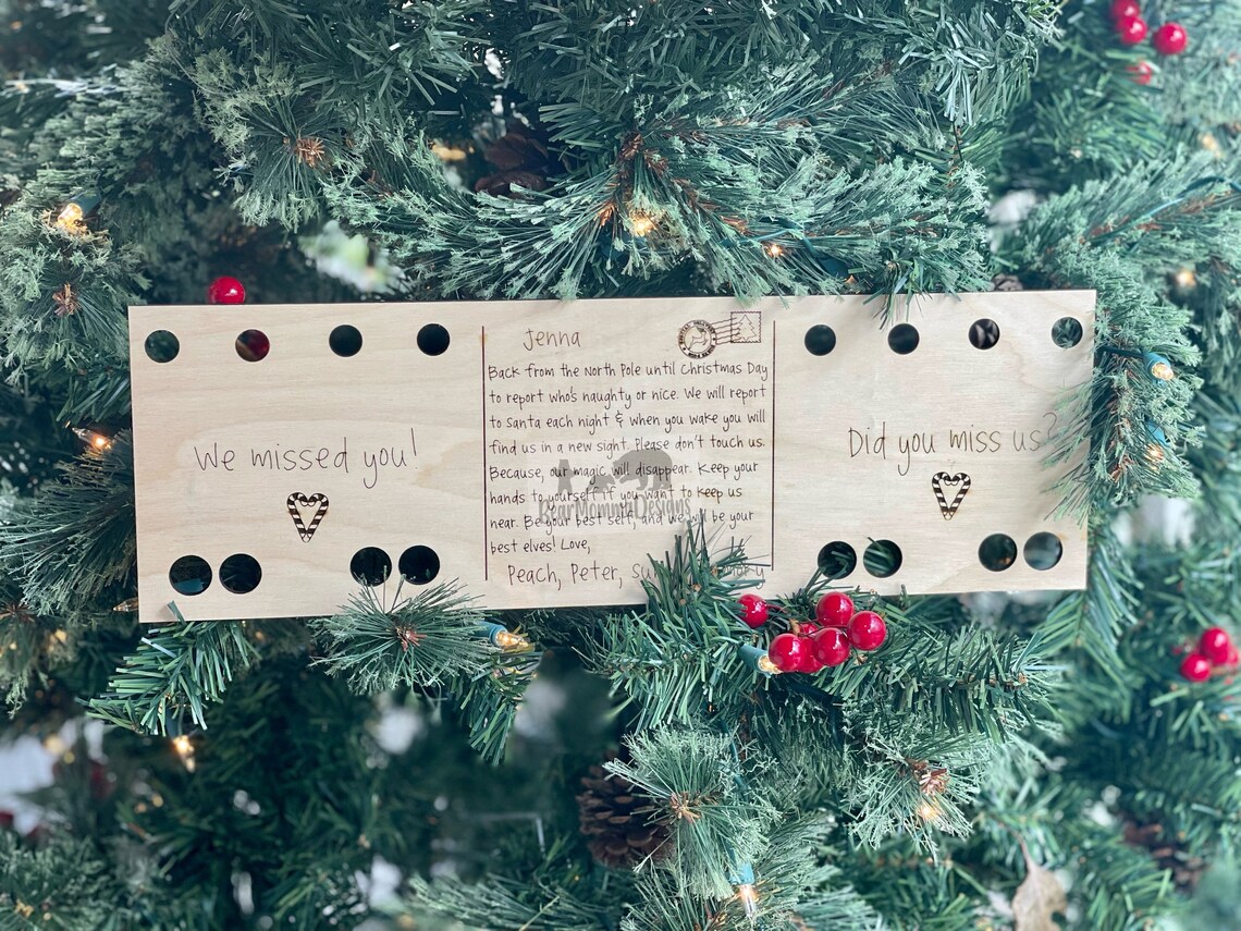 Elf Welcoming Postcard SVG File, Elf Post Card SVG File - Etsy