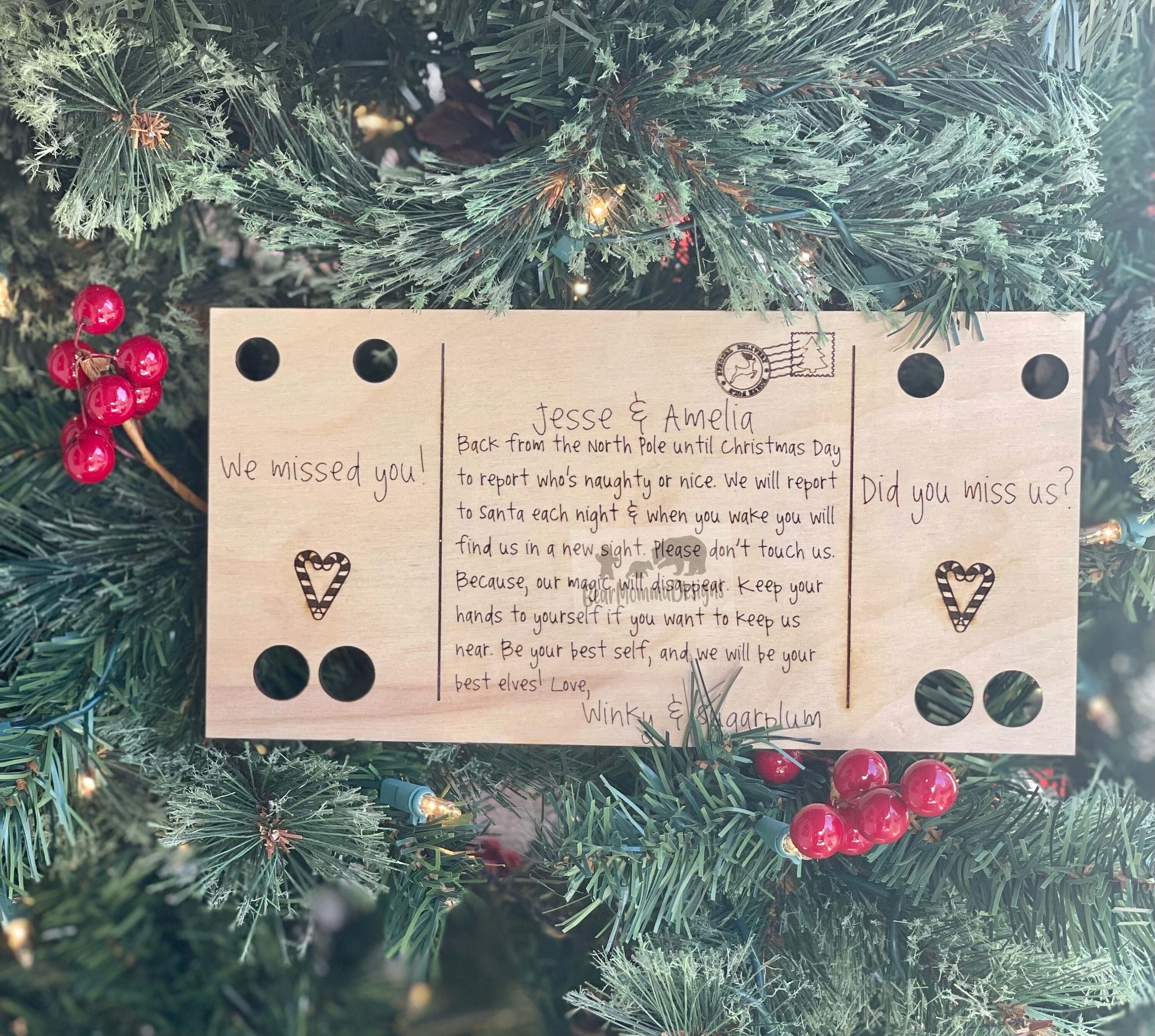 Elf Welcoming Postcard SVG File, Elf Post Card SVG File - Etsy