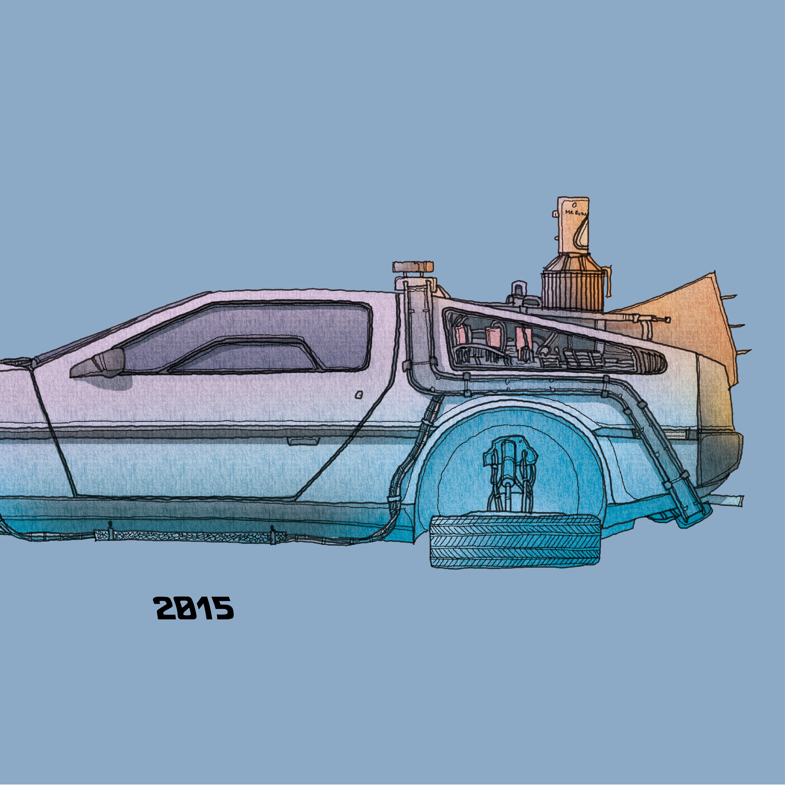 Delorean Time Machine back to the Future Poster - Etsy