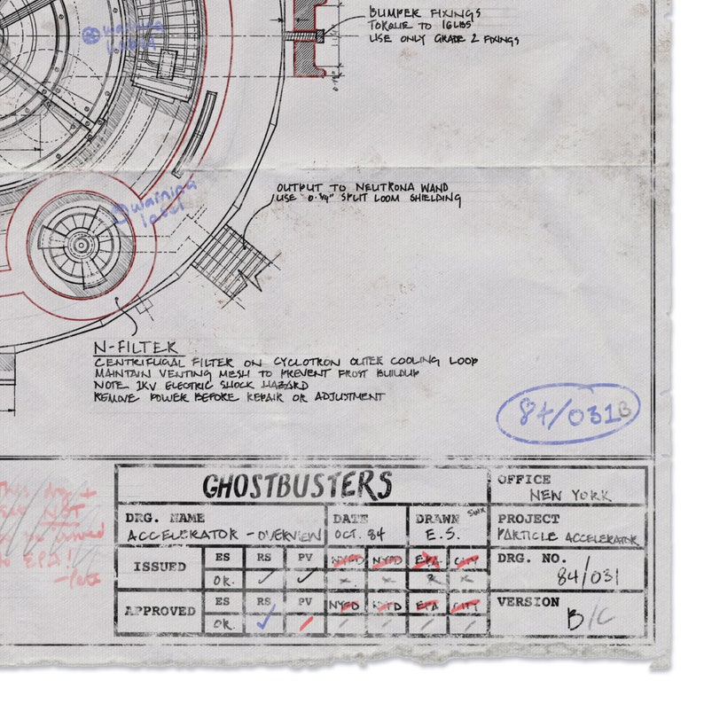 Proton Pack ghostbusters Imagined Blueprint Limited Edition - Etsy