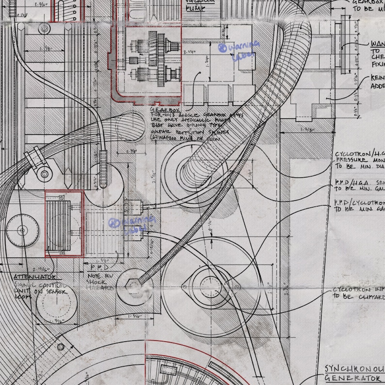 Proton Pack ghostbusters Imagined Blueprint Poster - Etsy