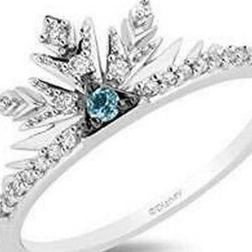Enchanted Disney Frozen 2 Elsa Snowflake Engagement Ring/ 925 - Etsy