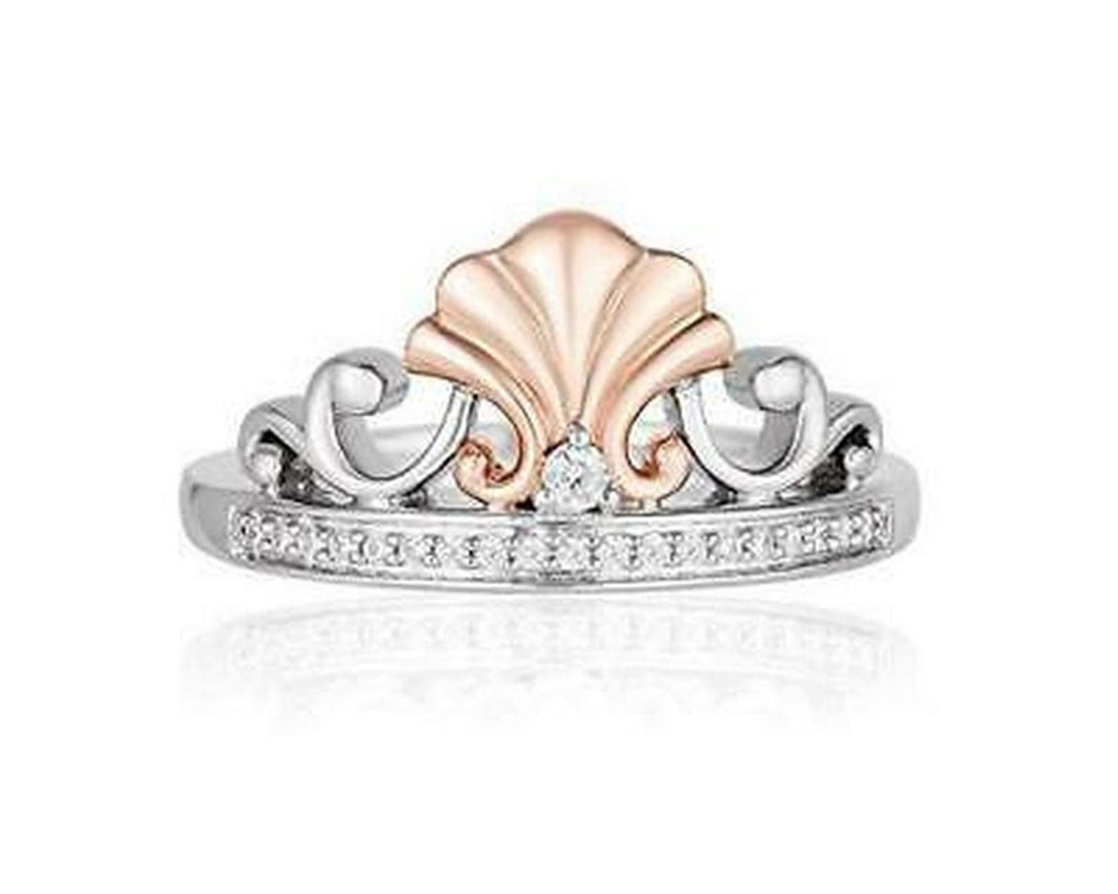 Enchanted Disney Ring Ariel Shell Tiara Ring Gift Engagement - Etsy