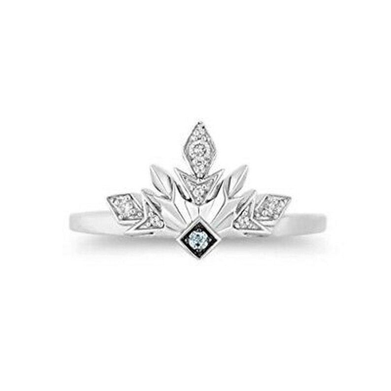 Enchanted Disney Frozen 2 Elsa Snowflake Engagement Ring/ 925 - Etsy