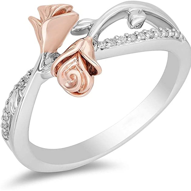 Enchanted Disney Ring Fine Jewelry Ring 14K Rose Gold Over - Etsy