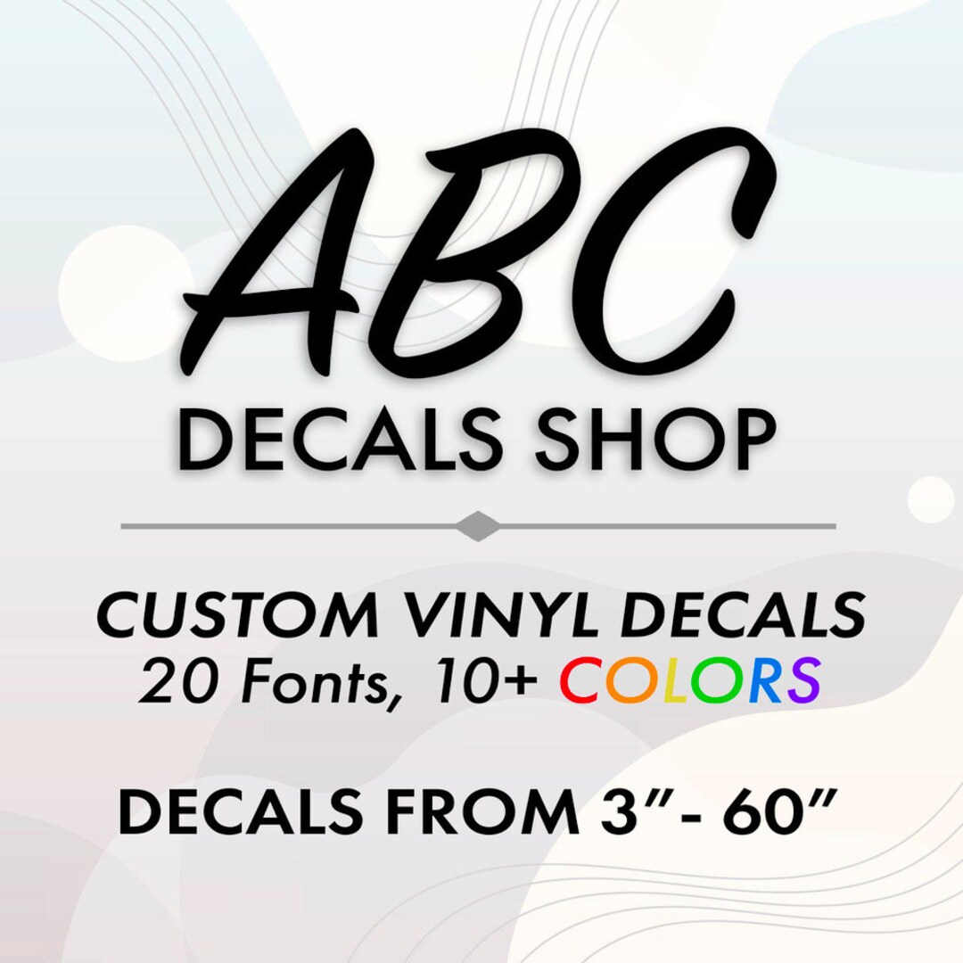 Custom Vinyl Decals Name Decals Custom Decals Car Decals Large Word ...