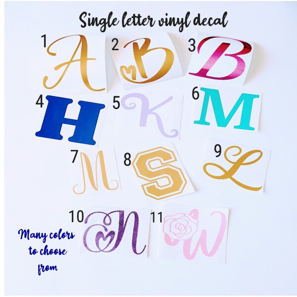 Large Single Letter Decal - Etsy