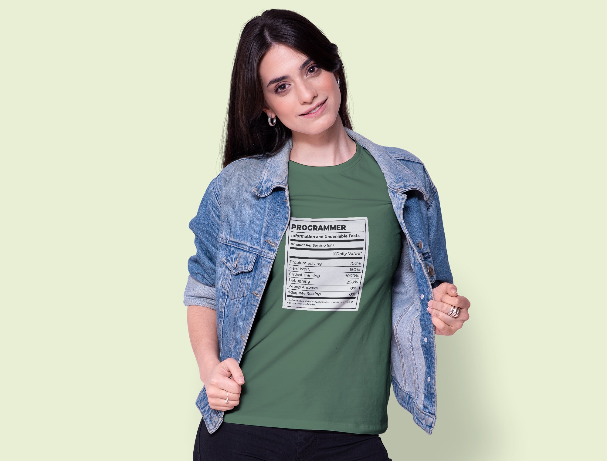 Programmer Nutrition Facts Label / Funny Programming T-shirt / - Etsy