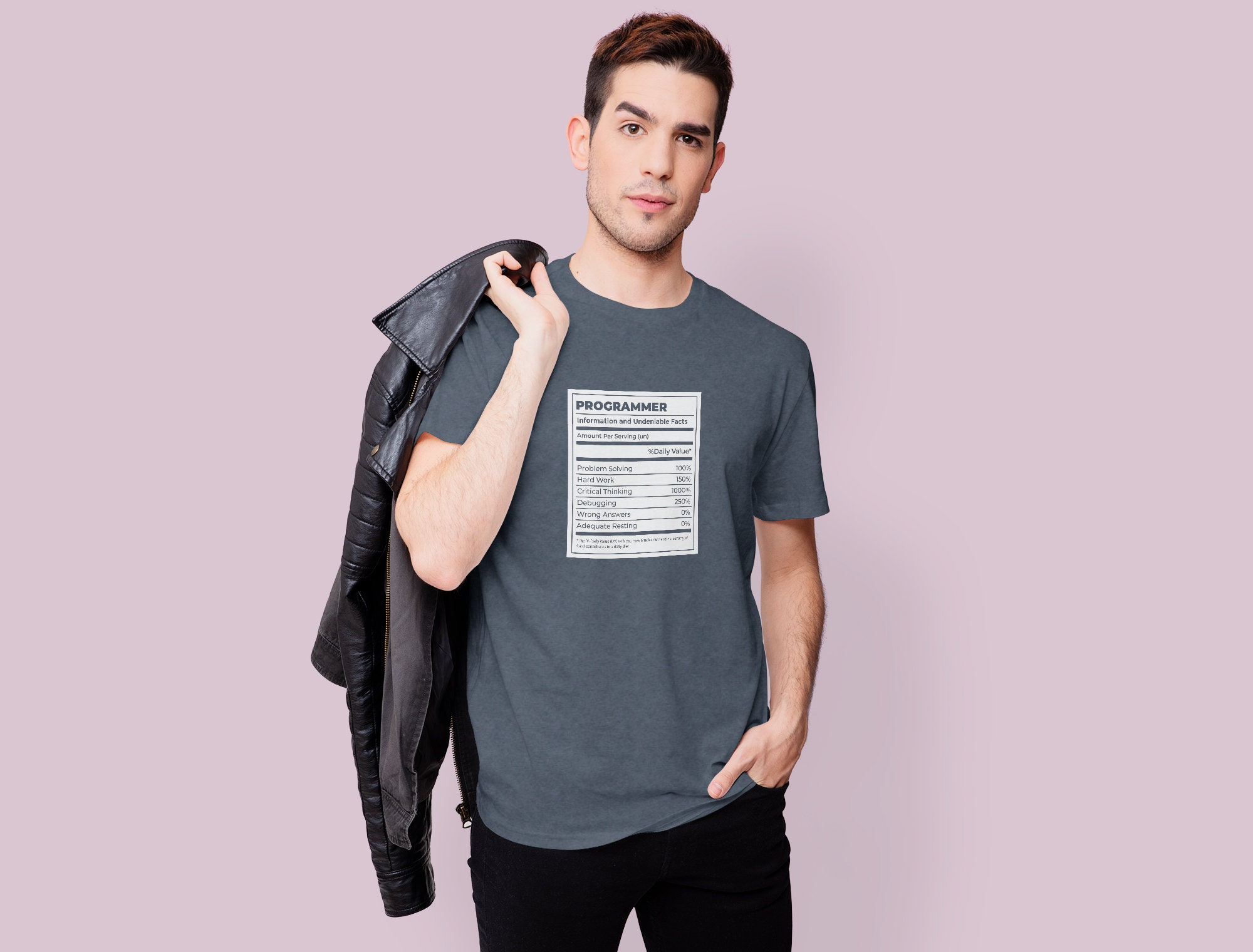 Programmer Nutrition Facts Label / Funny Programming T-shirt / - Etsy