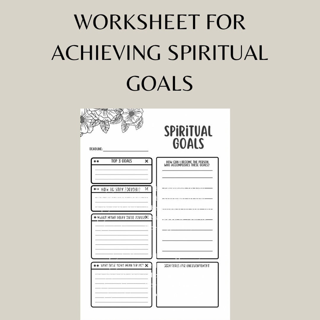 JW Spiritual Goals Worksheet Printable Download Goodnotes - Etsy