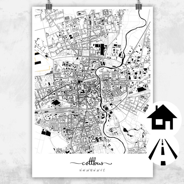 Cottbus City Map Poster - Etsy