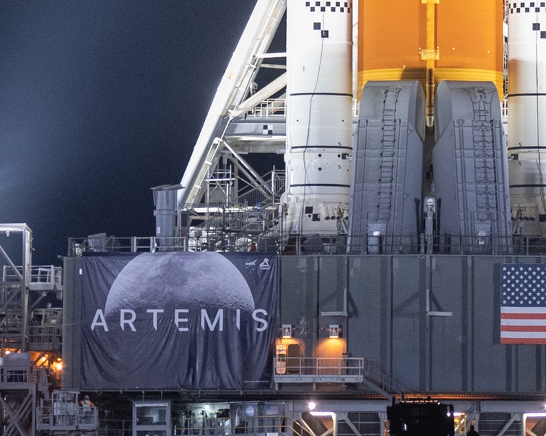 Space Launch System Poster New Moon Rocket - Etsy