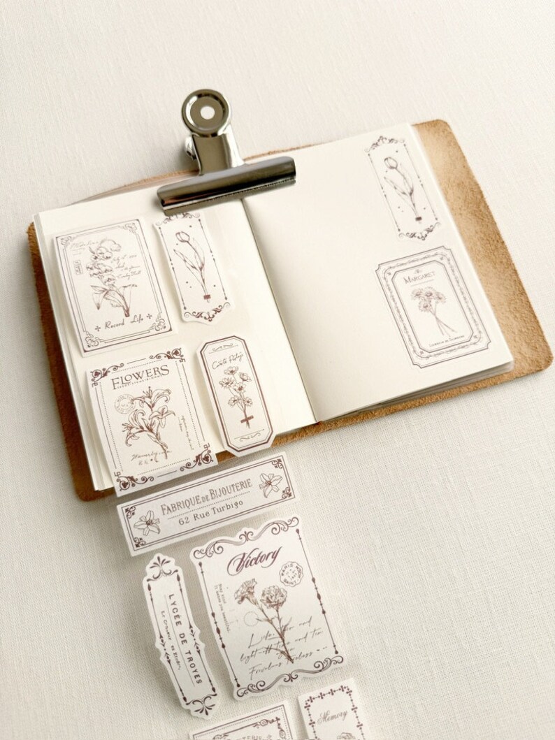 Vintage Floral Washi Sticker Roll - Vintage Floral Stickers - Planner ...