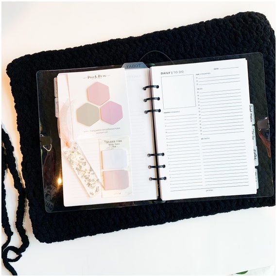Planner Crochet Mat Chunky Yarn Flat Lay Mat Book Mat - Etsy