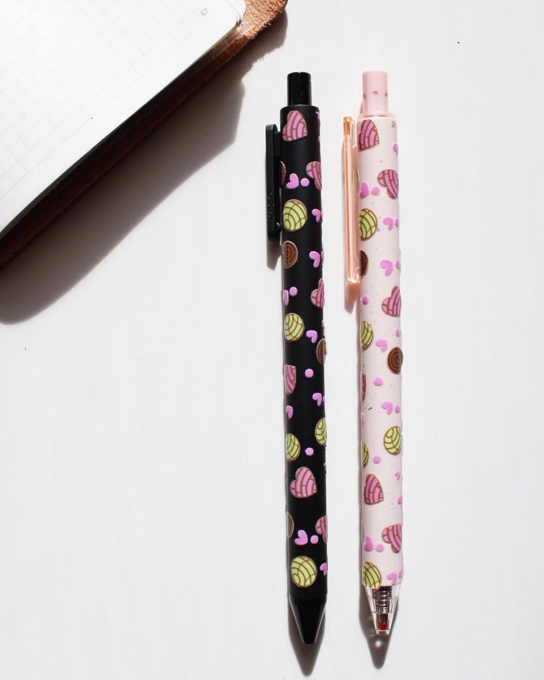 Concha Bread Design Pens - Soft Touch Gel Ink Pens - Planner Supplies ...