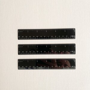 Black Acrylic Ruler - Planner Supplies - Planning/journaling - Pens ...